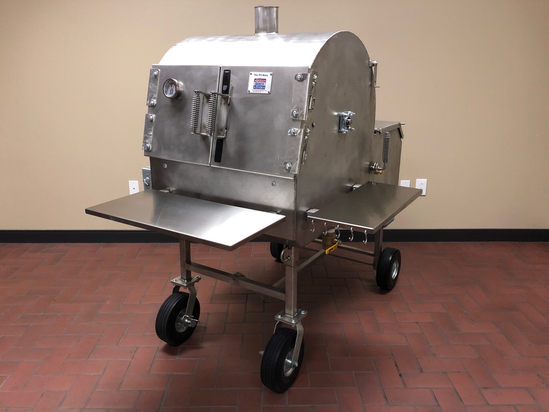 Stainless Pit-Boss with Rotisserie - American Barbecue Systems
